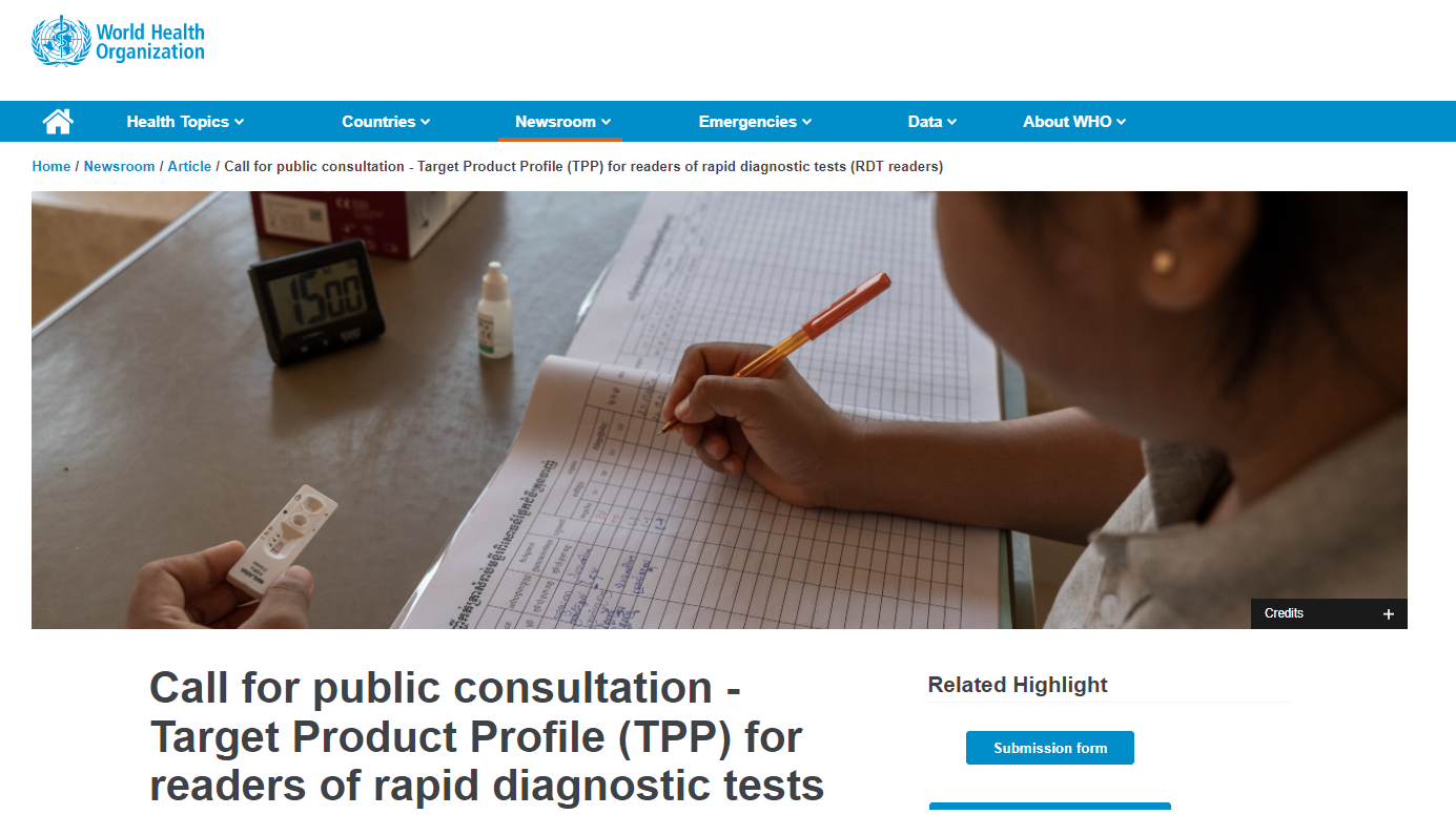 Rapid Test Readers- For Lateral Flow Assays and Biochemical Assays